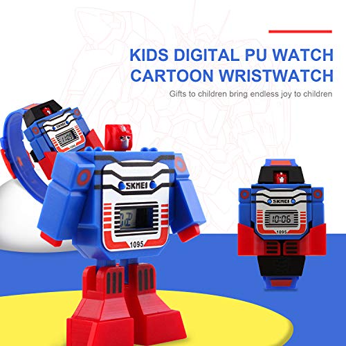 Kids Toys Watch, Boys Cartoon Robot Transformer Toy Hero Amazing ...