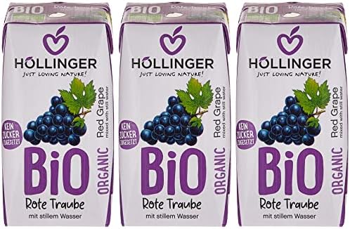 Hollinger Organic Juice Red Grape Directly Pressed with No Added Sugar ...