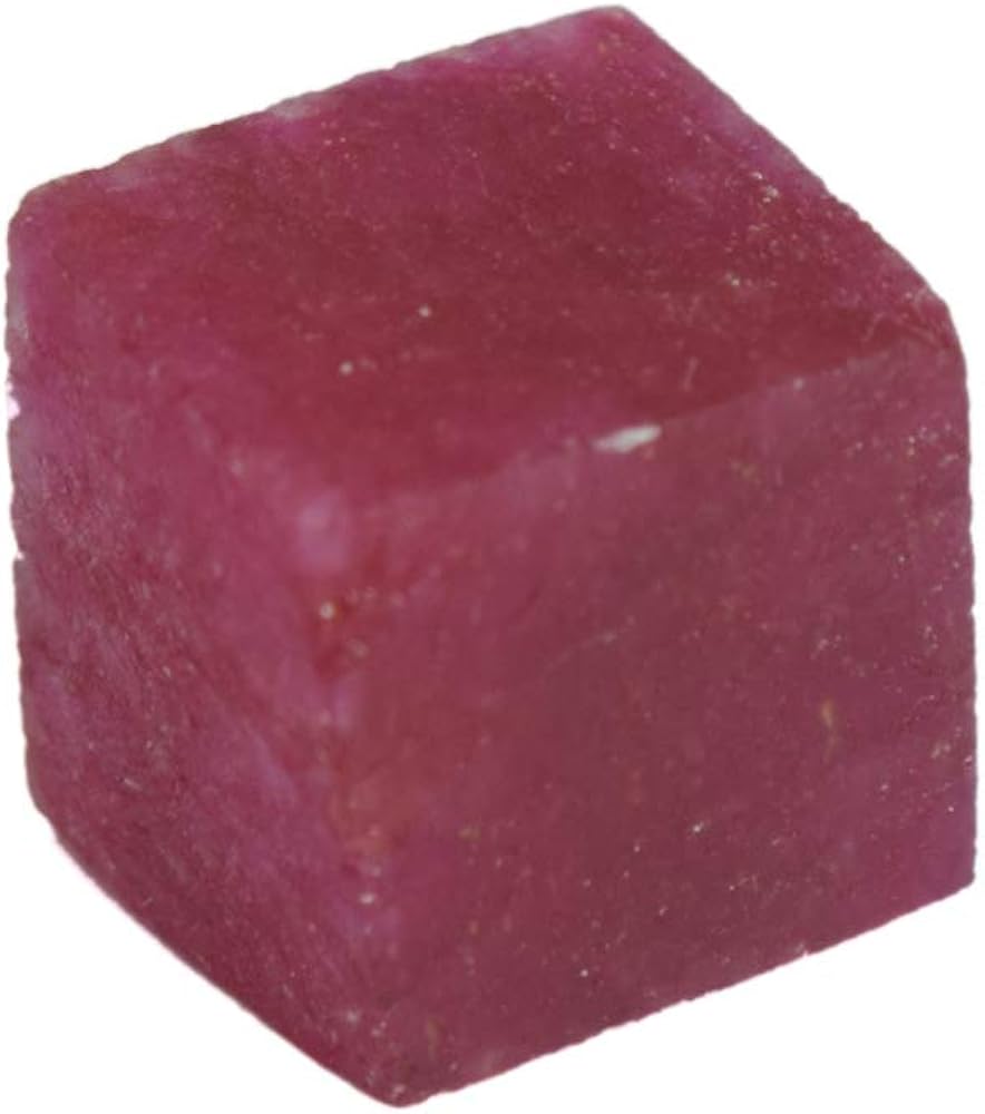 Amazon.com: A High-Grade Ruby Cube 15.00 Carat Healing Stone, Natural ...