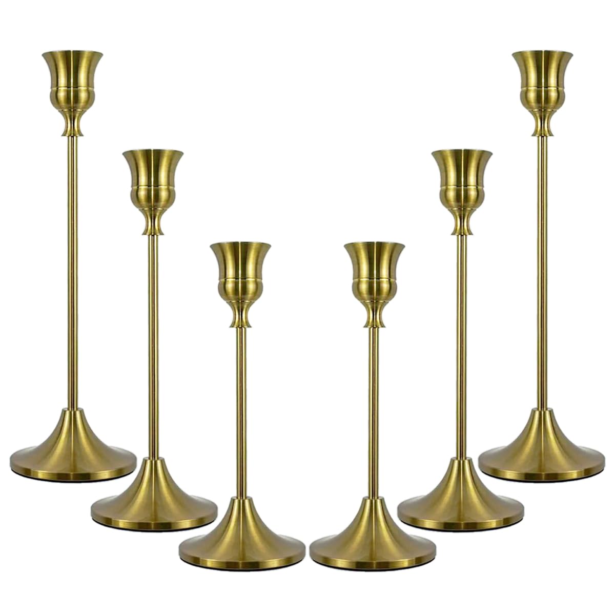 Candlestick Holders, Taper Candle Holders Set of 6, Vintage Candle ...
