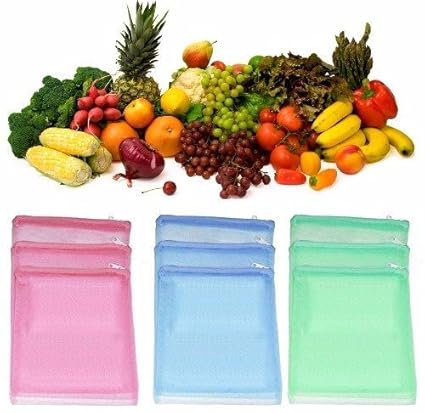 Buy DADDY - G® Multi Colour Eco Friendly Reusable Fridge Storage Bags ...