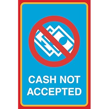 Amazon.com : Notice No Cash On Premises Caution Notice Office Business ...