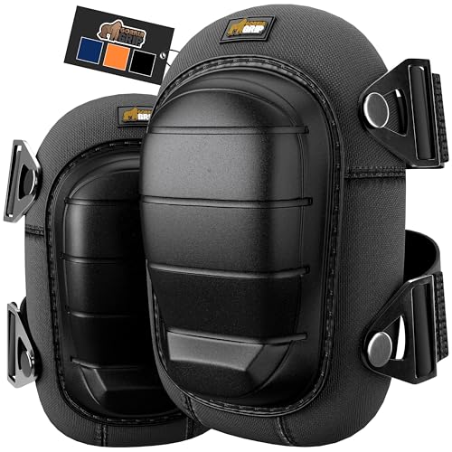 GORILLA GRIP Comfortable Gel Safety Knee Pad Set, Adjustable Heavy Duty ...