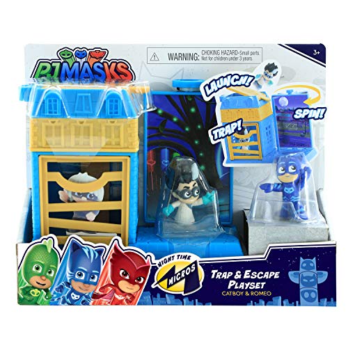 PJ Masks Nighttime Micros Trap & Escape Playset, Catboy vs. Romeo, by ...