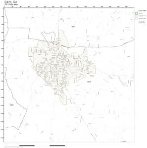 Amazon.com: Working Maps Zip Code Wall Map of Cairo, GA Zip Code Map ...