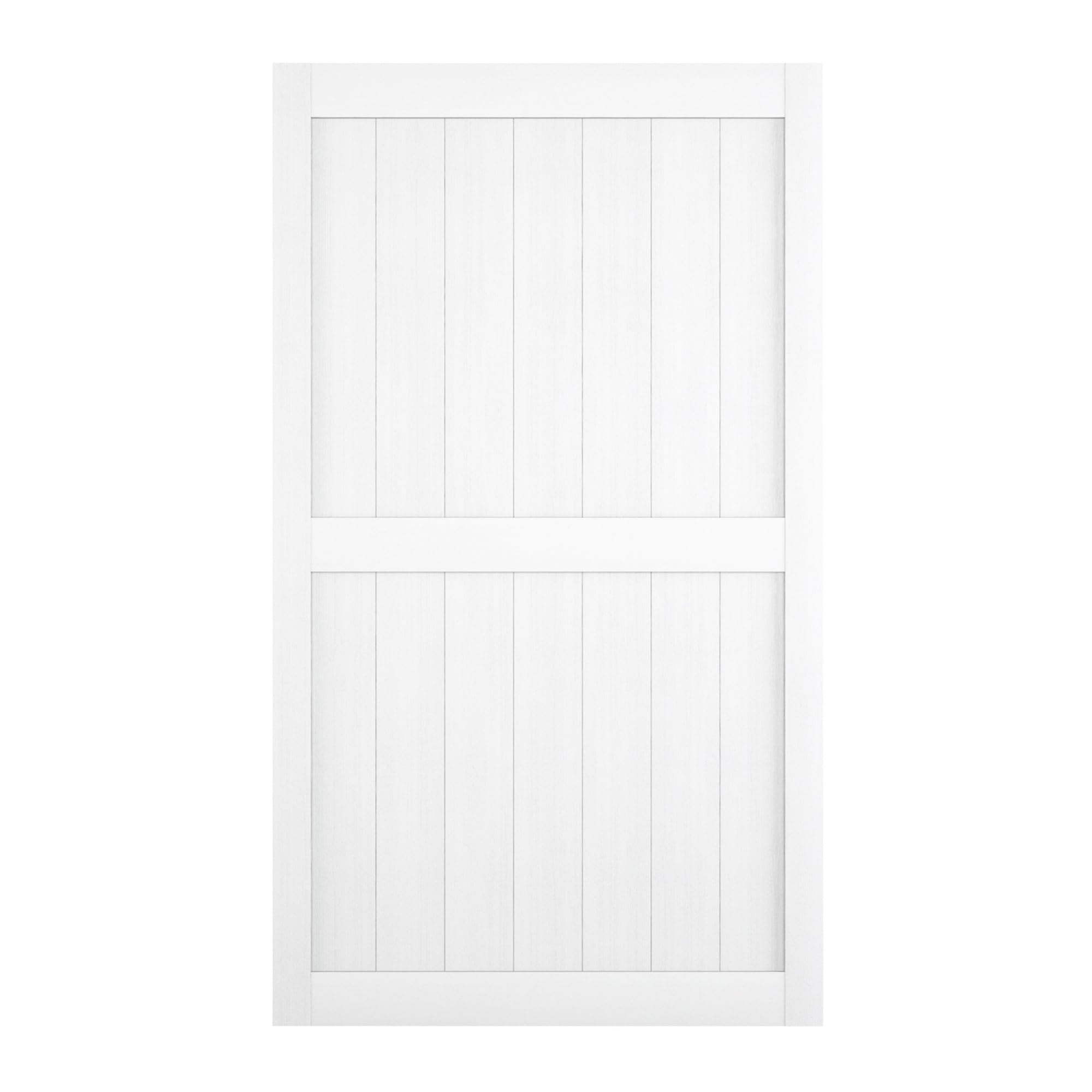 JUBEST 48"x84" White Sliding Barn Door, Solid Wood & MDF with Water ...