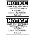 Amazon.com - StickerTalk Driver Not Responsible for Items Left Behind ...