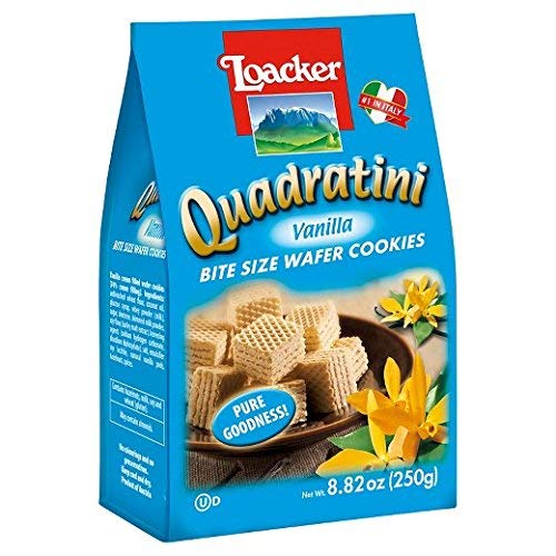 Loacker Quadratini- Vanilla Wafer Cookie, 8.82 oz per bag (pack of 4 ...