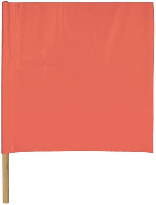 Amazon.com : (25 Flag Construction Pack) 18 in. x 18 in. Orange Vinyl ...