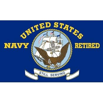 Amazon.com : US Navy Retired 3x5 Flag New 3 x 5 Naval USN Banner ...