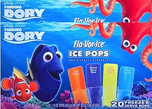 Amazon.com: Finding Dory Flavor Ice Pops 20 Freeze & Serve Pops Pack of ...