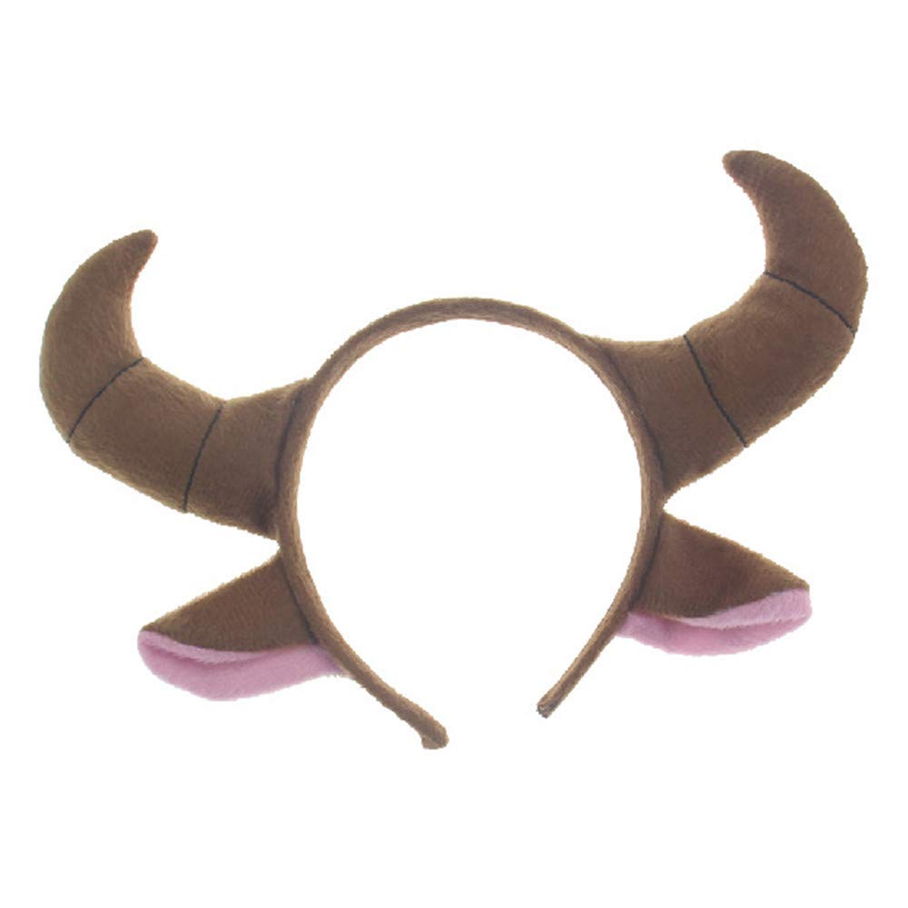 Amazon.com: Christmas Cosplay Plush Cute Bull Horns Headband - Goat ...