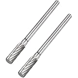 uxcell Tungsten Carbide Rotary Files 1/8" Shank, Single Cut Cylindrical ...