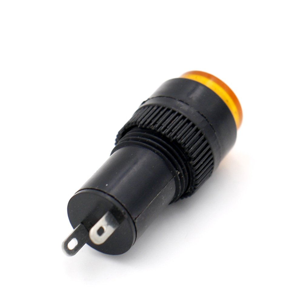 Baomain Indicator Lamp Neon Light Pilot Neon Light 12mm Yellow AC 220V ...