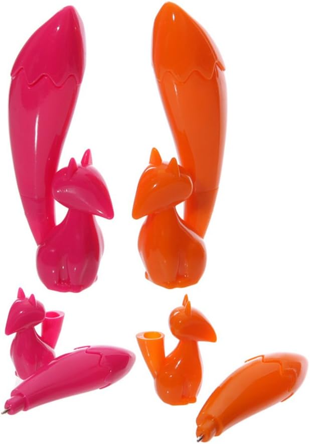 Cute Plastic Colourful Fox Pen: Amazon.co.uk: Kitchen & Home
