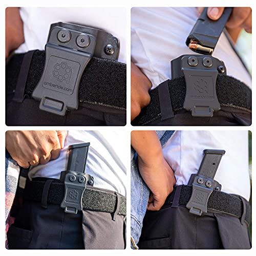 Universal Mag Carrier IWB/OWB Magazine Holster Fit: 9mm/.40 Double Stack - 9mm/.40 Single Stack ...