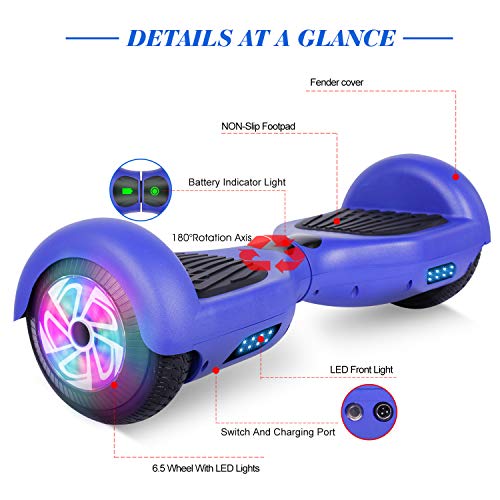 FLYING-ANT Hoverboard, 6.5 Inch Self Balancing Hoverboards with LED ...