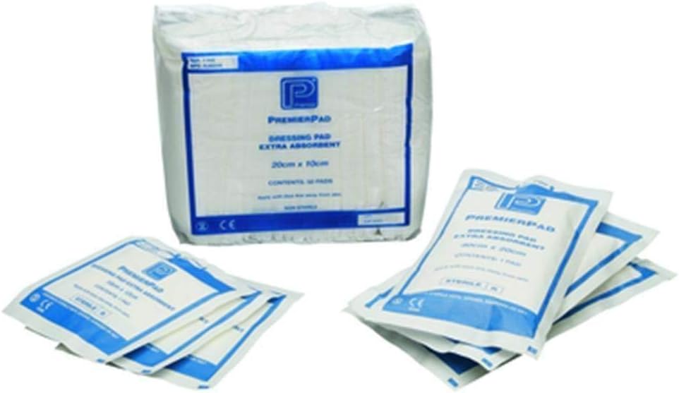 Premier Pad Dressings, Non-Sterile, 20cm x 10cm, Pack of 50 – BigaMart