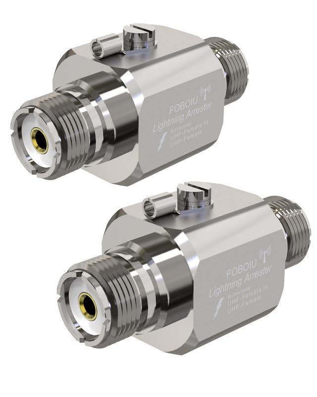 Foboiu Coaxial Lightning Arrester 2 Pack Suppressor Connectors Coax ...
