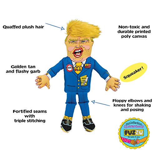 FUZZU Donald Trump Political Parody Novelty Durable Dog Chew Toy with ...