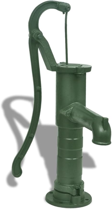 vidaXL Schwengelpumpe Gusseisen Grün Handpumpe Handschwengelpumpe ...