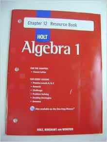 Holt Algebra 1: Resource Book with Answers: Chapter 12: RINEHART AND ...