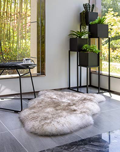 WaySoft Authentic New Zealand Sheepskin Area Rug, Versatile Fluffy Wool ...