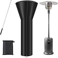 Amazon Basics Outdoor Round Stand Up Patio Heater Cover, Black : Amazon ...