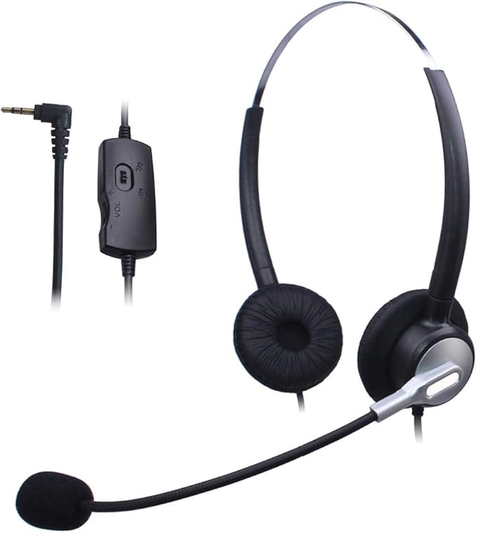 Wantek Dual Ear Call Center Telephone Headset with: Amazon.co.uk ...