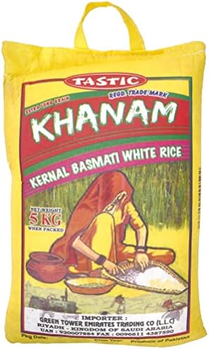 Tastic Khanam Kernel Basmati White Rice, 5kg - Pack of 1 price in Saudi ...