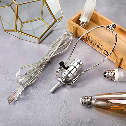 Mudder 2 Sets Silver Finish Make a Lamp Light Kit, Table Lamp Wiring ...