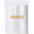 Amazon.com: Ziplock Small Clear Plastic Jewelry Zip Bags - 100 Pcs, 5.5 ...