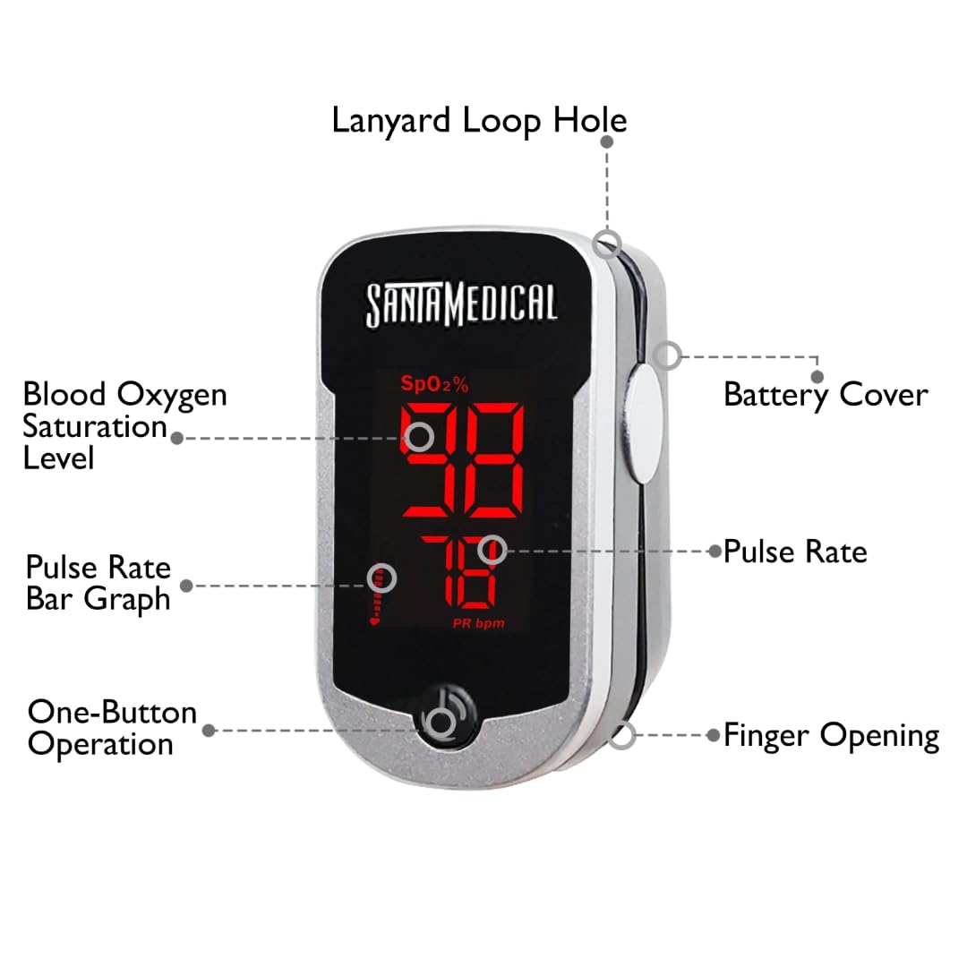 Mua Deluxe SM-110 Finger Pulse Oximeter with Carry Case and Neck/Wrist ...