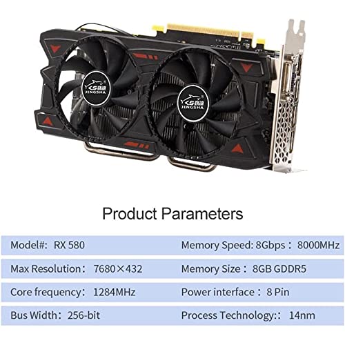 ASPIRING Video Card RX 580 8GB 256Bit 2048SP GDDR5 Graphics Cards For ...