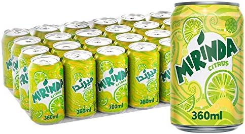 Mirinda Citrus Carbonated soft drink 360MLx24 price in Saudi Arabia ...
