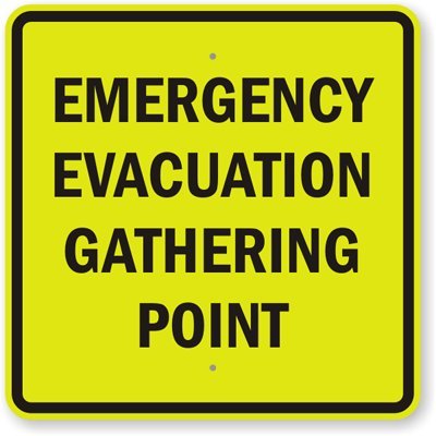 Buy SmartSign 12 x 12 inch “Emergency Evacuation Gathering Point ...