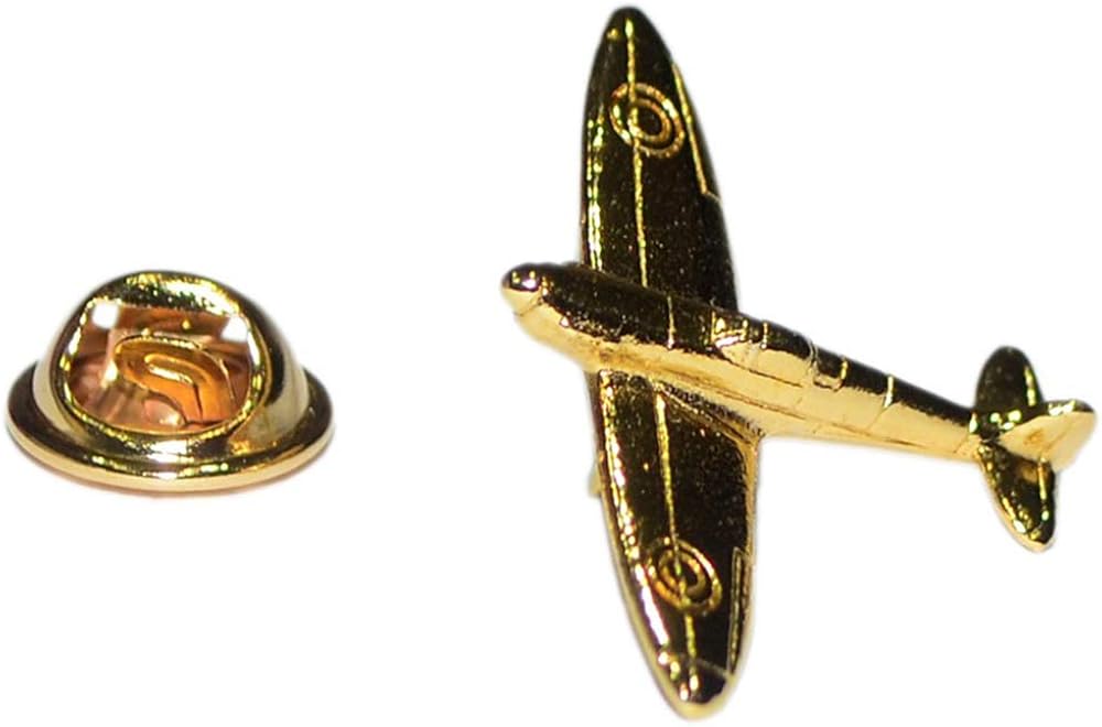 Ashton and Finch Gold plated Spitfire Plane Aeroplane Lapel Pin Badge ...