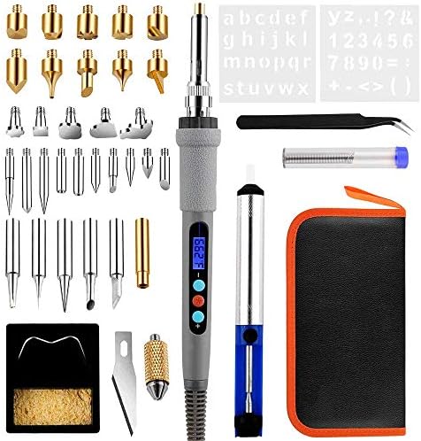 MBQMBSS Pyrography Tool Set 42pcs Wood Burning Tool Portable Wood ...
