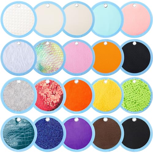 Haull 20 Pcs Mini Sensory Mats for Autistic Children Assorted Texture ...