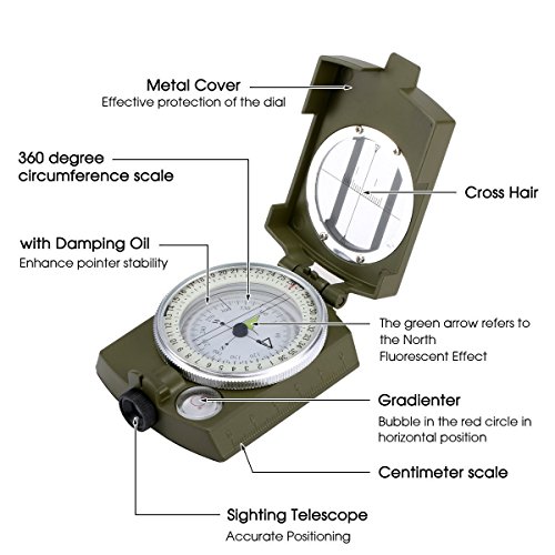 Huntington MG1 Military Bearing / Lensatic Compass, Professionally ...