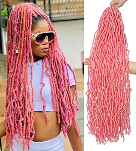 Pink Soft Faux Locs 1 Pack 36 inch (21 strands/pack) Locs Crochet Hair ...