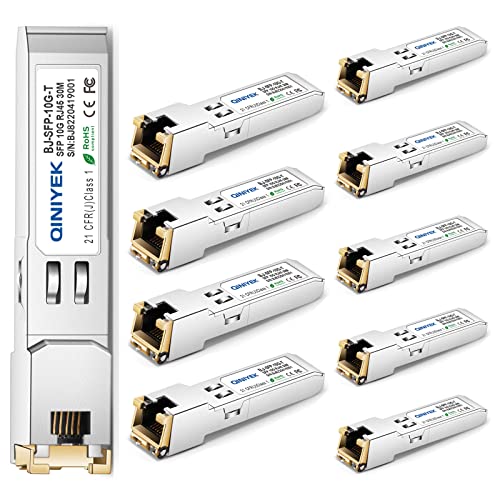 Mua QINIYEK [10Pack] 10G SFP+ to RJ45 Transceiver, 10GBase-T Copper SFP+ Module for Cisco SFP ...