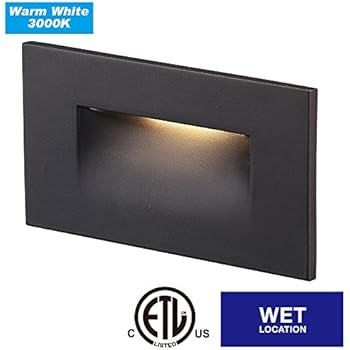 Amazon.com: WAC Lighting WL-LED100-C-WT Rectangular Scoop 4W 120V LED Step Light with Cool White ...