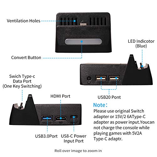Switch Dock Portable Mini Switch Docking Station Replacement for ...