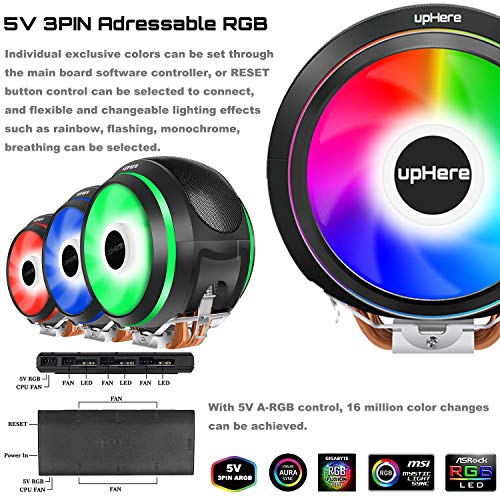 upHere CCF150ARGB High Performance CPU Air Cooler with 4 Direct Contact ...