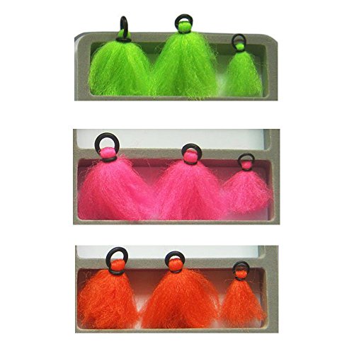 Aventik Yarn Strike Indicators 3 colors 3 Sizes Hand Tied Floating Fly ...