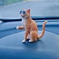 Amazon.com: RCAGCAT Car Dashboard Decor Fun Cat Car Accessories Car ...