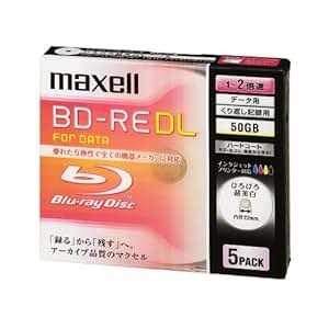 Amazon.com: Maxell Blu-Ray BD-RE DL 5 pack - 50GB 2x - Rewritable Printable 5: Home Audio & Theater