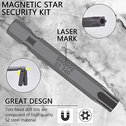 Security Torx Bit Set, Magnetic Torx Screwdriver Set, Metric Hex Torx ...