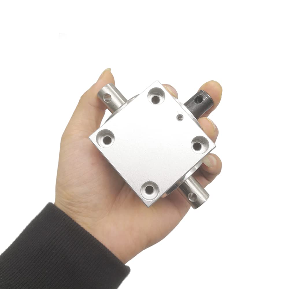 PGFUN 1:1 Right Angle Tapered Bevel Gearbox 1.5 Module 20 Teeth 90° Angle Drive Steering Gear ...
